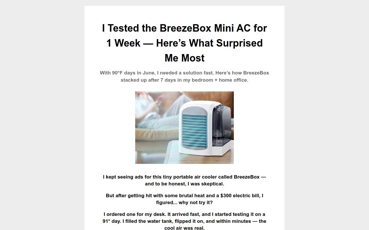 BreezeBox Review Page